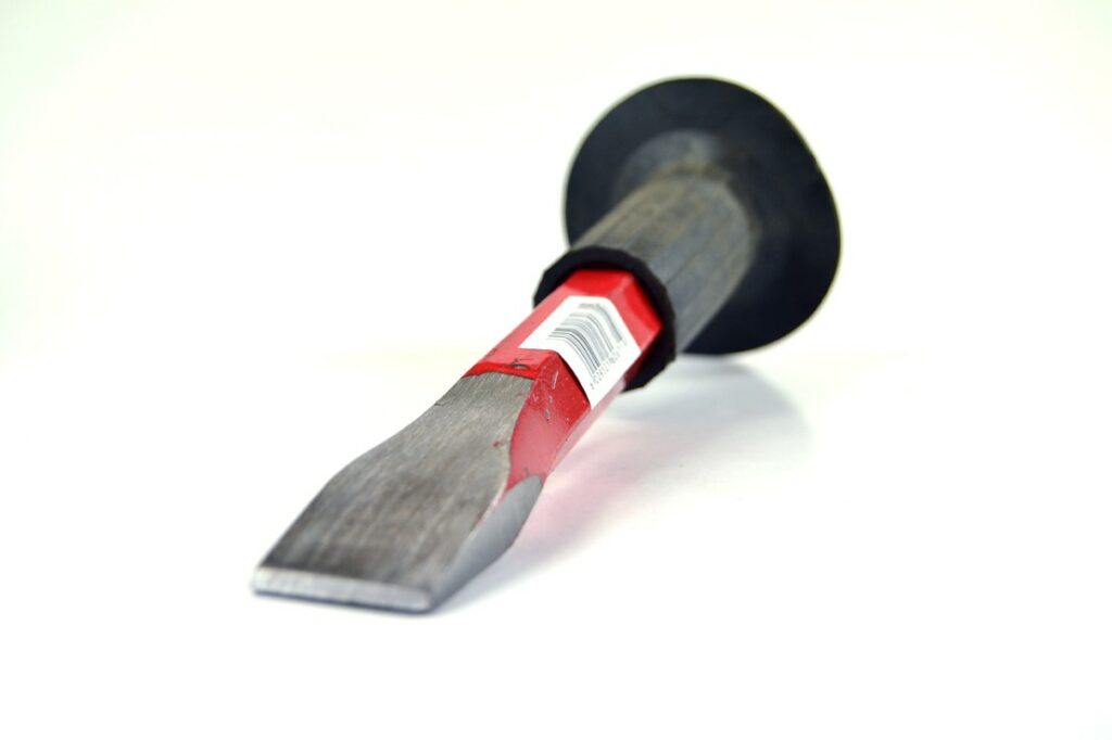 CHISEL HEAVY STEEL 25MM X 200MM WITH RUBBER GRIP - A.Bassa & Sons