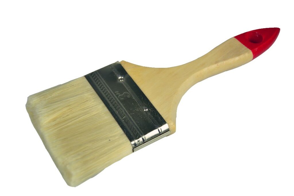 BRUSHES PAINT RED TIP WOODEN HANDLE 100MM - A.Bassa & Sons