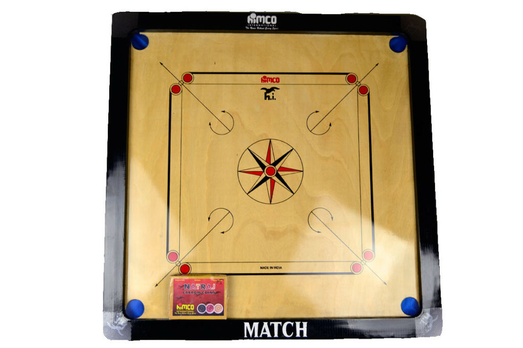 CARROM BOARD 75CM X 6MM PROFESSIONAL WITH BEADS & STRIKER - A.Bassa & Sons