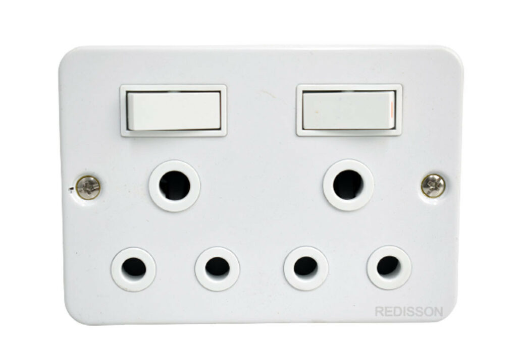 REDISSON DOUBLE INDUSTRIAL SWITCH SOCKET - A.Bassa & Sons